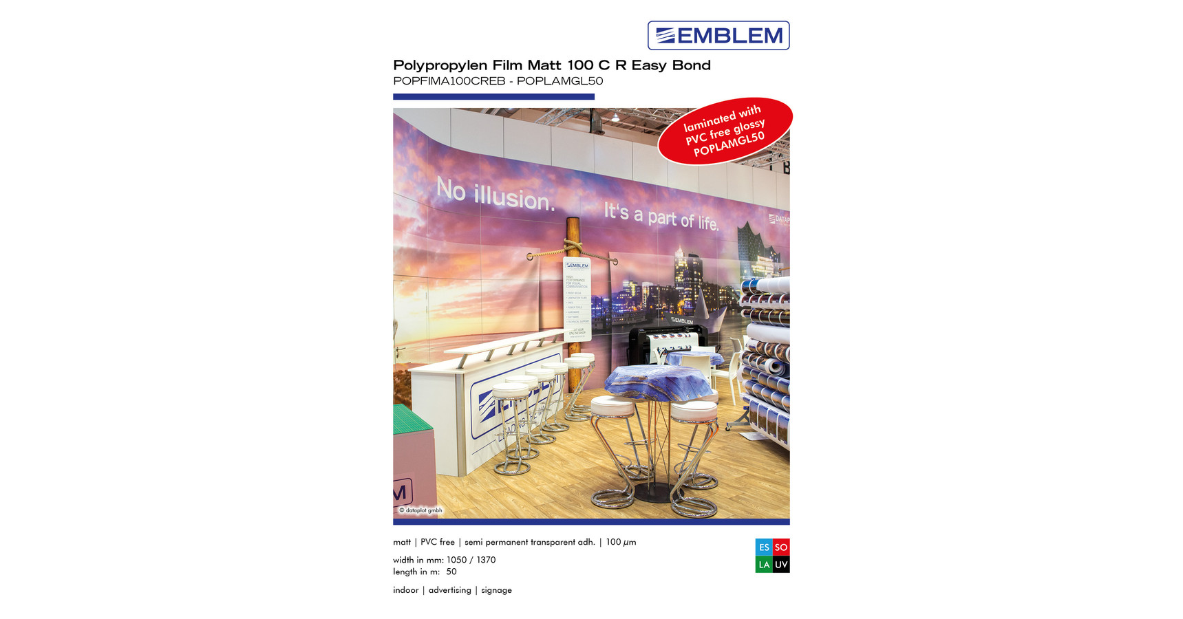 EMBLEM polipropilén lamináló fólia fényes 50 - Dataplot GmbH - Eurojet ...